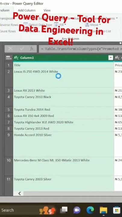 Data Engineering In Excel With Power Query Excel Dataanlysis
