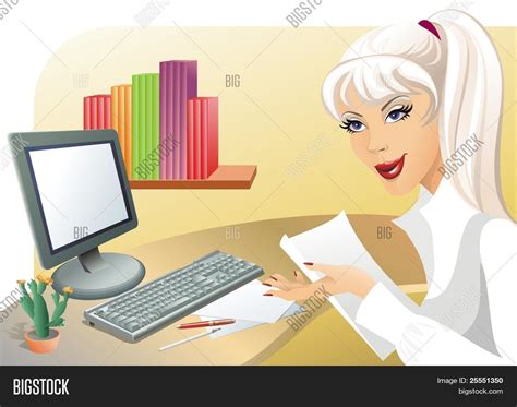 Secretary Vector Vector And Photo Free Trial Bigstock