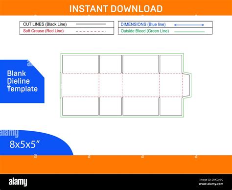 Corrugated Cardboard Shipping Box Die Line Template And 3d Box Design Easily Editable And