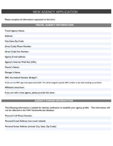 Free 30 Agency Application Samples In Pdf Ms Word