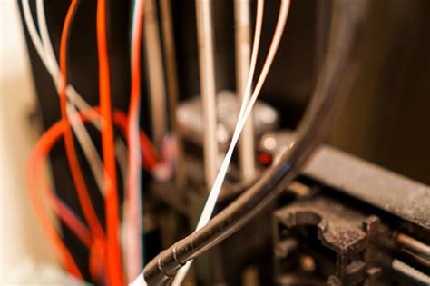 3d 프린터 전선 및 노즐 헤드 및 스테퍼 모터의 클로즈업 0명에 대한 스톡 사진 및 기타 이미지 0명 3차원 인쇄 3