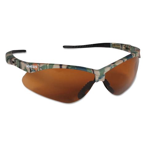 Nemesis Safety Glasses Camo Frame Bronze Lens New England
