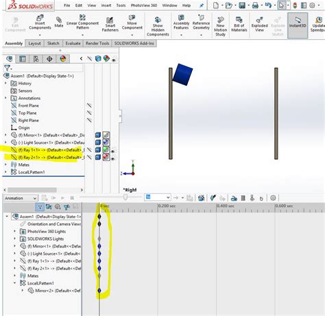 How To Animate A Laser In Solidworks Grabcad Tutorials
