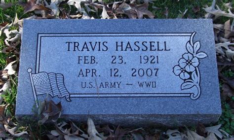 Travis Hassell 1921 2007 Homenaje De Find A Grave