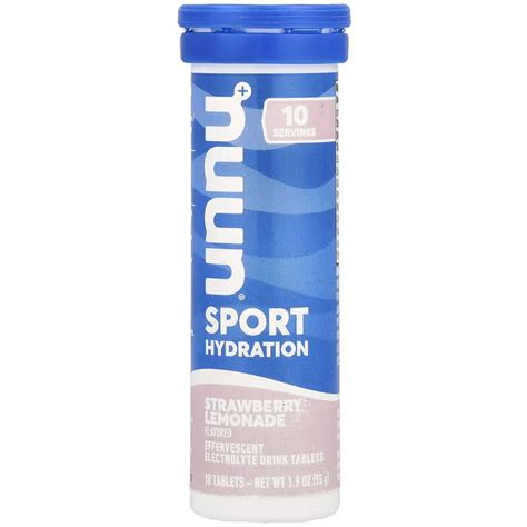 Nuun Sport Hydration Effervescent Electrolyte Drink Tablets Strawberry