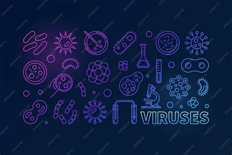 Premium Vector Viruses Vector Colored Illustration Made With Virus