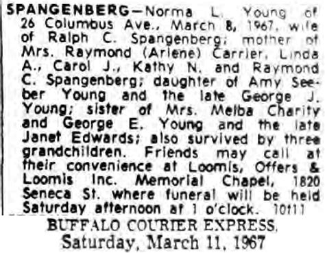 Norma L Young Spangenberg 1920 1967 Find A Grave Memorial