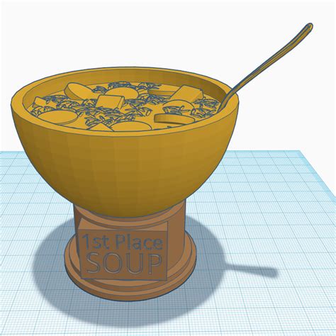 Free 3d File First 1st Place Soup Trophy 🥇 ・3d Print Design To Download・cults