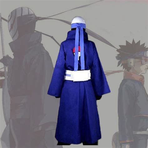Shippuden Uchiha Obito Madara Cosplay Costume Halloween Carnival Ninja Battle Suit Blue Kimono