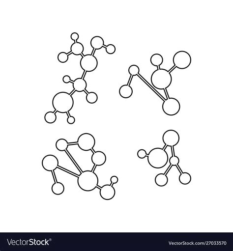 Molecular Structure Chemical Atoms Royalty Free Vector Image