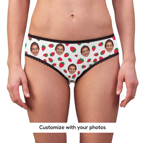 Custom Strawberry Panties With Your Face Face Undies