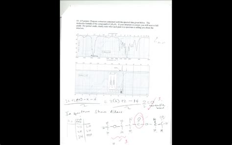 solved process a structure with the spectral data given