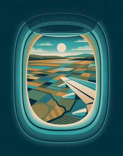 Farmland Art Print Airplane Window Seat Poster Etsy Window