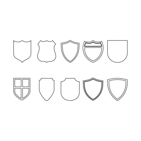 Shield Outline Vector Art Icons And Graphics For Free Download