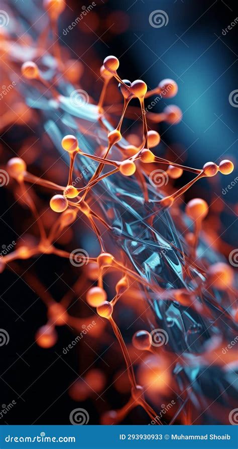 Intricate Gene Structure With Lines And Nodes Beautifully Rendered In 3d Stock Image