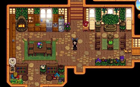 Wizard Junimo Living Room And Kitchen Stardew Valley