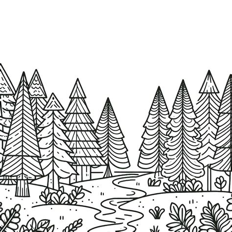 Coloriage Forêt 4 Dessin Gratuit à Imprimer