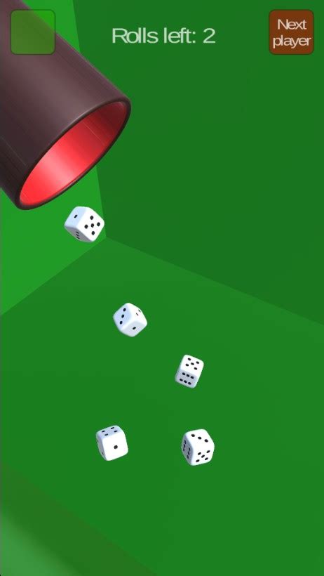 Yatzy Score Sheet And Dice Roller