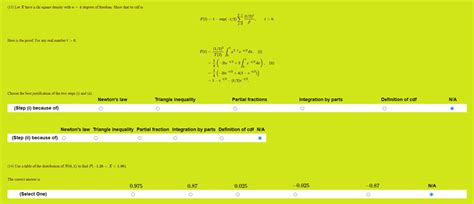 Solved 13 Let X Have A Chi Square Density With 4 Degrees