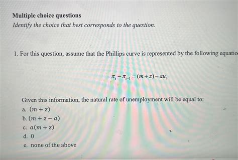 Solved Multiple choice questions Identify the choice that | Chegg.com
