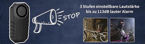 Cruxer Fahrrad Alarmanlage mit Fernbedienung Fahrrad zubehör Drahtlos