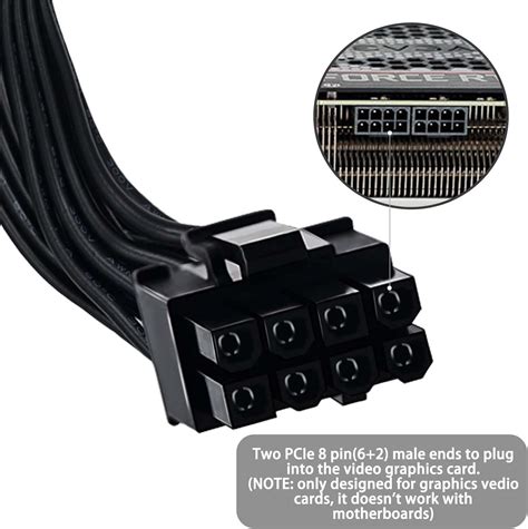 Comeap Cable Pcie Para Corsair Atx Cpu 8 Pines Macho A Doble Pcie 8