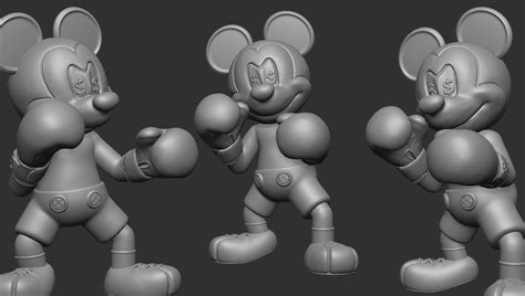 🐁 Mickey Mouse Boxing Mickey Mouse Boxing・ Stl File For 3d Printing・cults