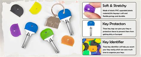 16pcs Key Cap Tags8 Assorted Colors Key Identifier Tag Covers Key Identifier Coding