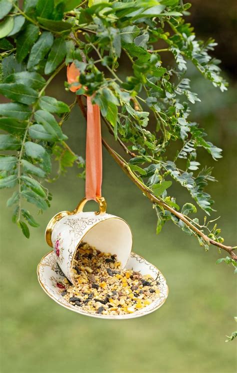 How To Make A Diy Birdfeeder And Bird House With Vintage China Birds