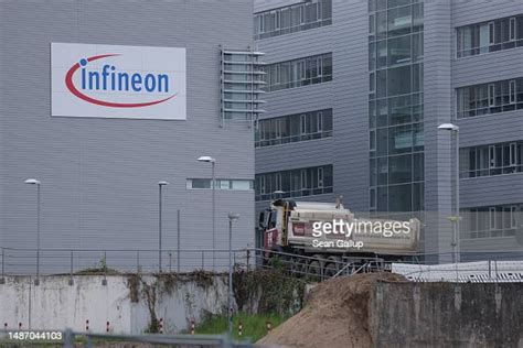 A Dump Truck Stands At The Construction Site Of The New Infineon