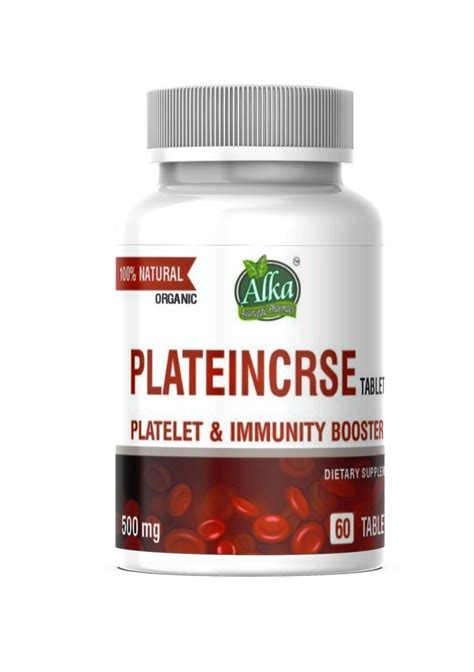 Plateincrse Tablet For Platelet Count And Immunity Booster 60 Tablet At ₹ 499 Bottle Allopathic