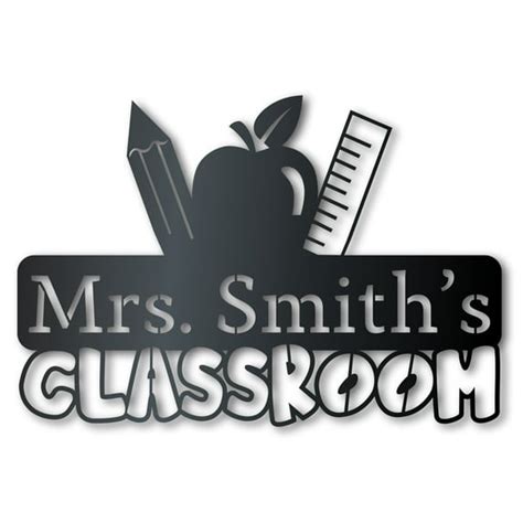 Metal Teachers Classrom Wall Art School Teacher Metal Sign Indoor