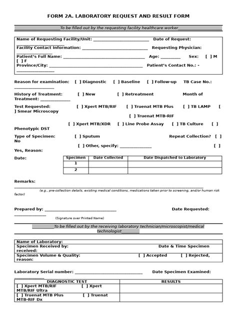 Sample Report For Smear Pdf Tuberculosis Microscopy