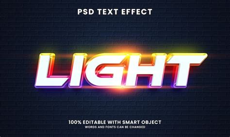 Premium Psd 3d Style Neon Light Text Effect Template