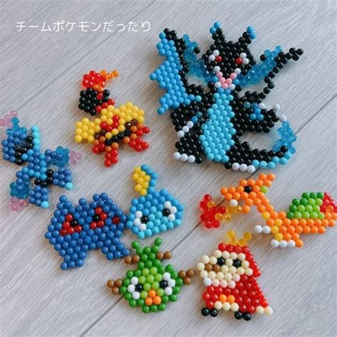 水でくっつくビースは100均とアクアビーズを組み合わせてポケモン・カービィ・うさぎといろいろ作ってます 選びながら生きていく ビーズ