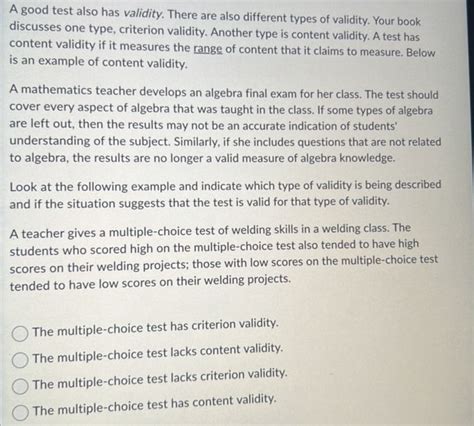 A Teacher Gives A Multiple Choice Test Of Studyx