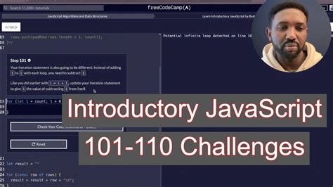 step by step freecodecamp javascript tutorial 101 110 easy beginner