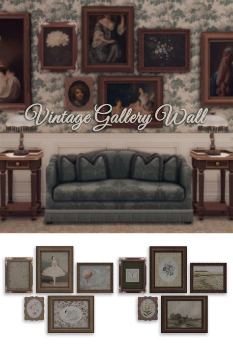 Sims 4 Vintage Gallery Wall Art Cc By Sooky88 Sims 4 Decor Cc