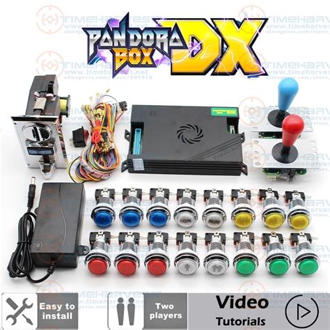 2 Player Kit With Joystick Chrome Led Push Button Original Pan Dora Box