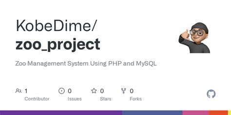 Github Kobedimezooproject Zoo Management System Using Php And Mysql