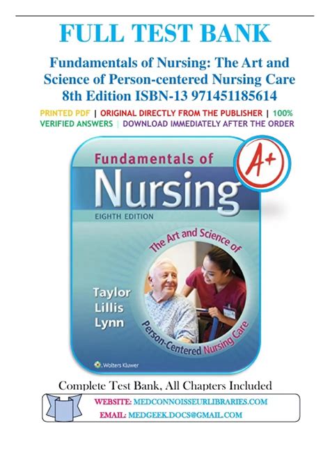 Test Bank For Fundamentals Of Nursing The Art And Science Of Person