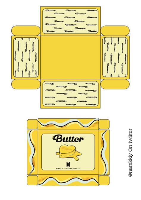 Box Printable Butter Cute Box Printable Kpop Packaging Printable
