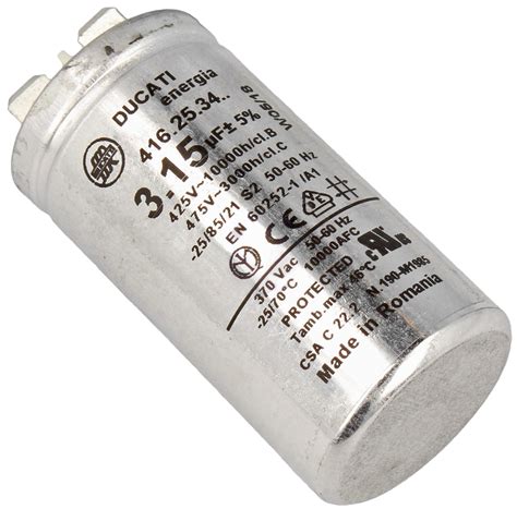 Ducati Capacitor 3 15µf 475v Fhp Fi Appliance Spare Parts