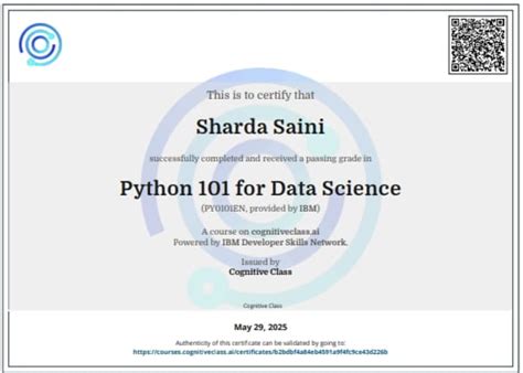 Online Course On Python For Data Science With Certificate