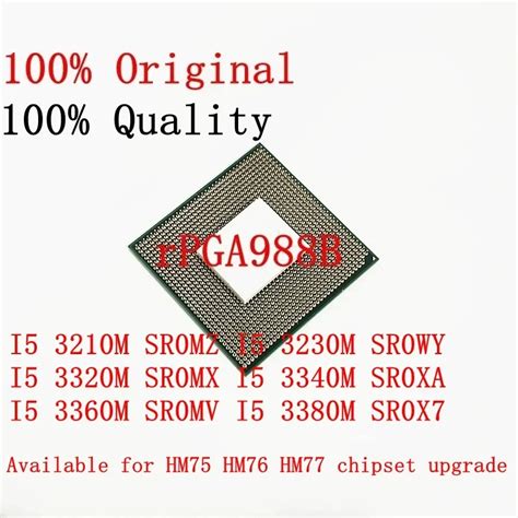 Cpu I5 3210m Sr0mz I5 3230m Sr0wy I5 3320m Sr0mx I5 3340m Sr0xa 3360m Sr0mv 3380m 