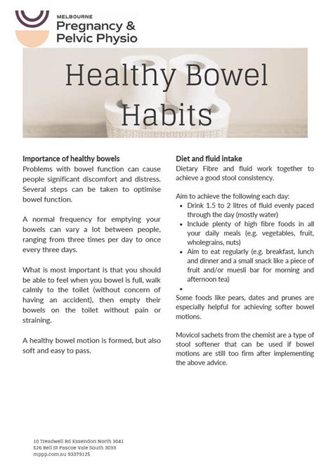 Healthy Bowel Habits — Melbourne Pregnancy And Pelvic Floor Physio