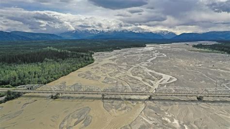 Premium Photo Aerial View Over Big Delta River Junction And The