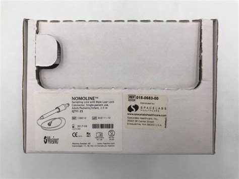 Masimo 108210 Nomoline Sampling Line With Male Luer Lock Connector 25