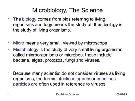 1 Introduction To Microbiology And Parasitology Lecture Ppt