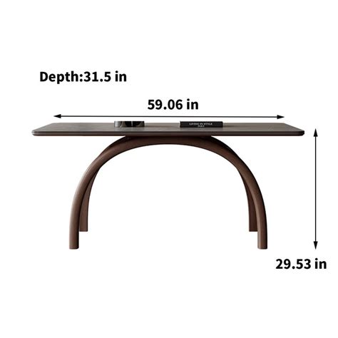 Greyleigh Italian Rock Slab Modern Simple Dining Table Rectangular